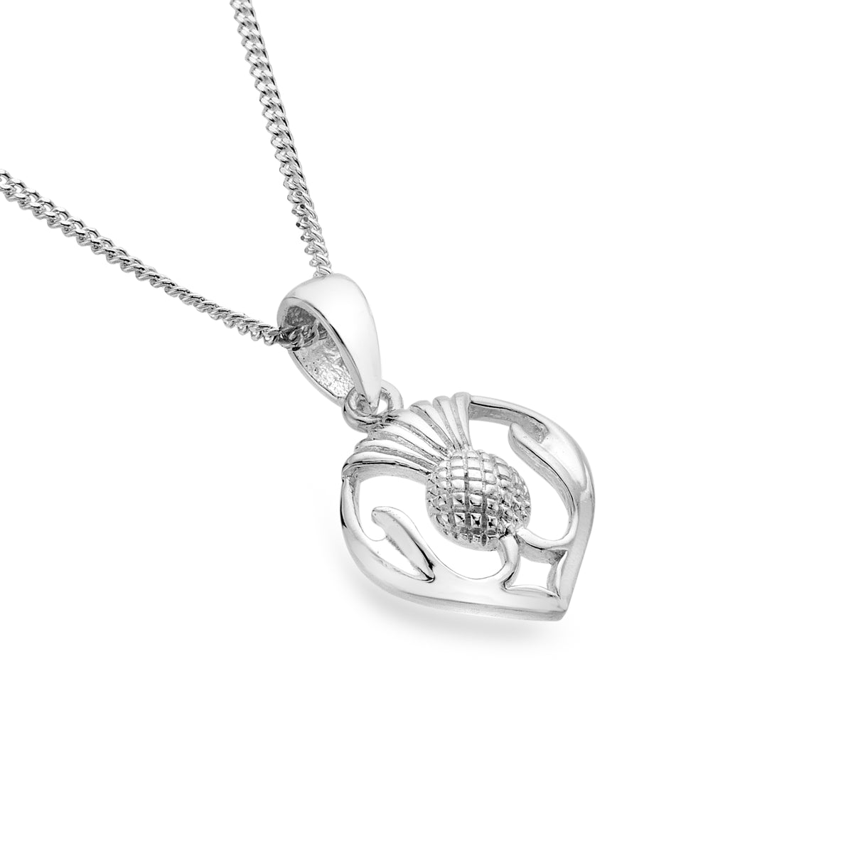 Scottish Thistle Pendant Necklace - Sterling Silver – Celtic Lands